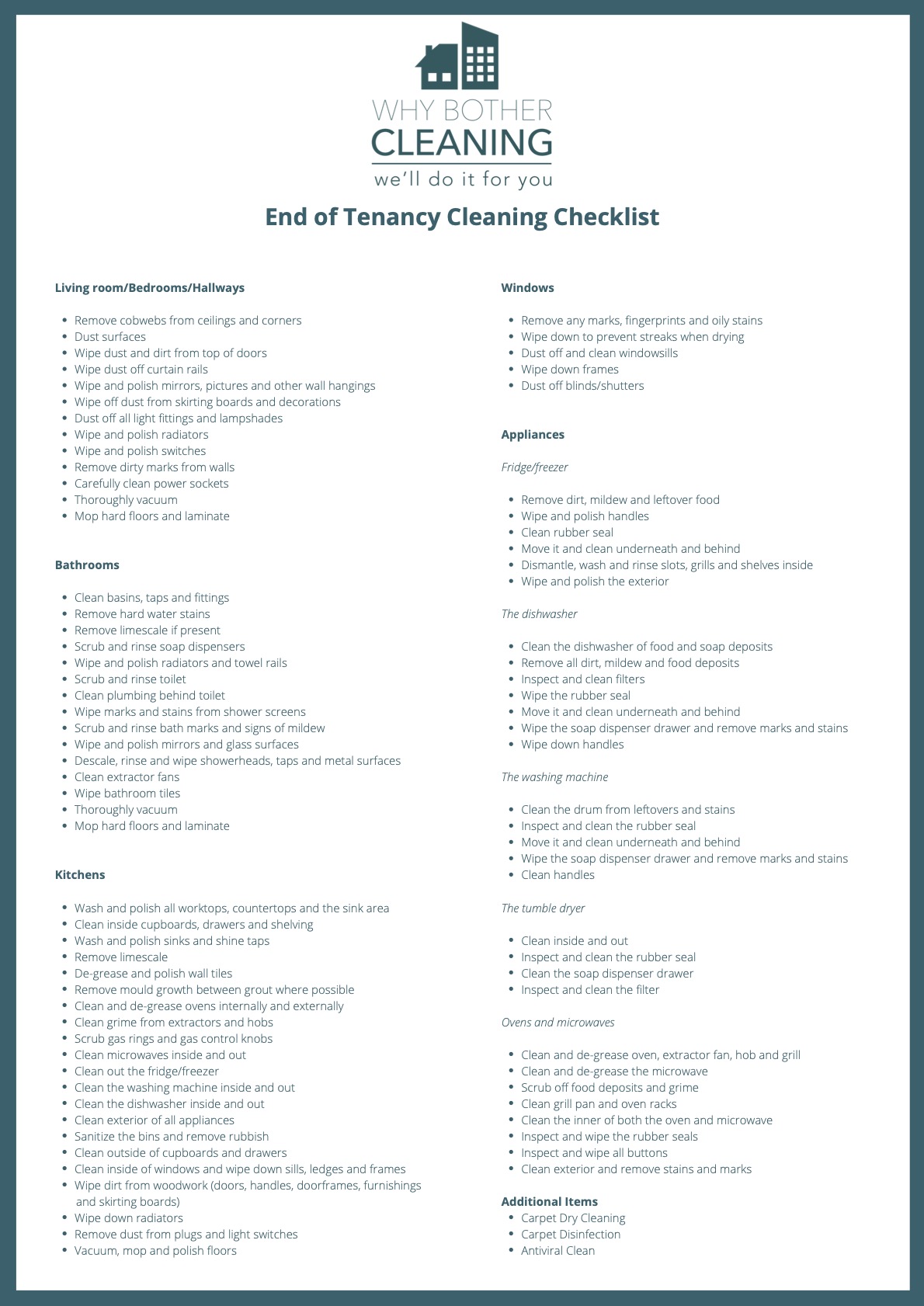 End of Tenancy Cleaning Services in Brighton | Why Bother Cleaning